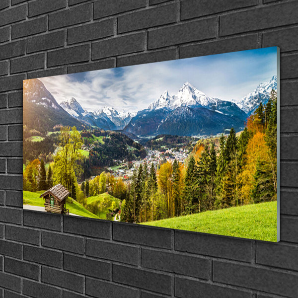Union Rustic Glasbild Landscape Alps | Wayfair.de